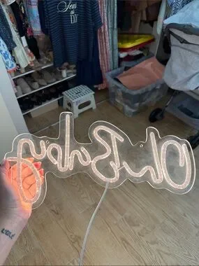 Other | Oh Baby Warm White Neon Script Sign | Poshmark
